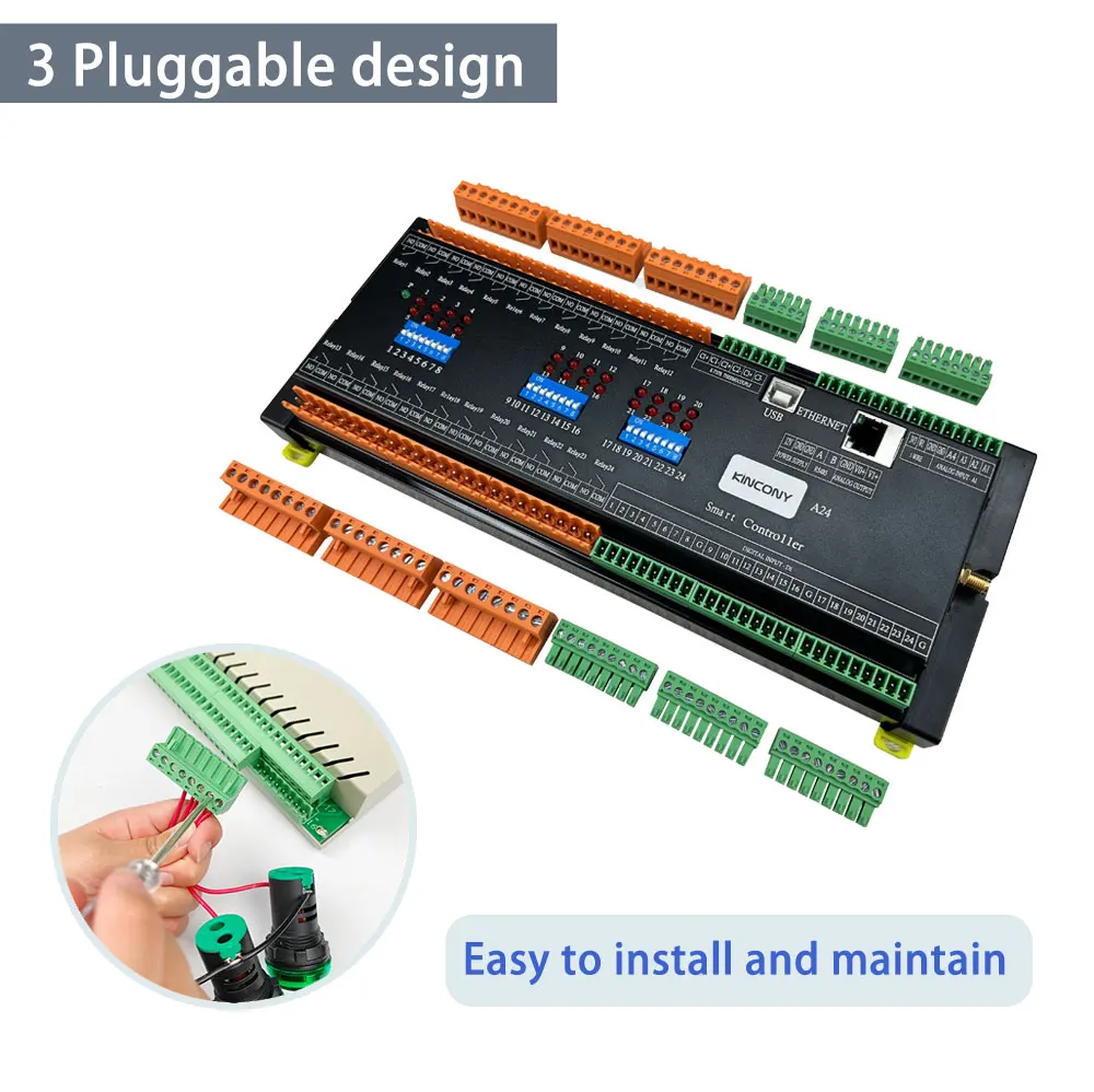 Kincony ESP32 K-TYPE THERMOCOUPLE 24CH RELAY MODULE/A24