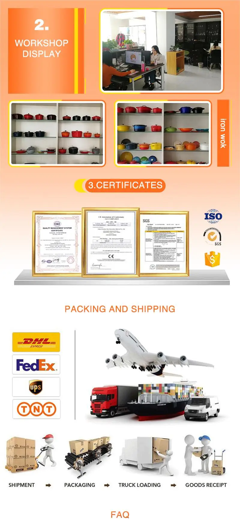 Modern Cookware Set Pre Seasoned Cast Iron Skillet Camping Round Frying ...