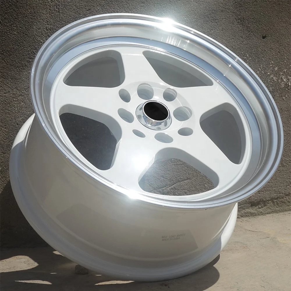 Factory popular white color car rims 15 inch pcd 4x100/114.3 alloy ...