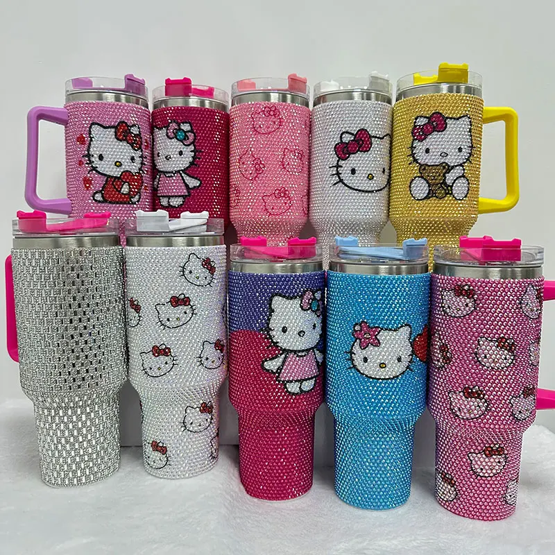 Newest Wholesale 40 Oz Stainless Steel Cartoon Rhinestone Tumbler Car ...