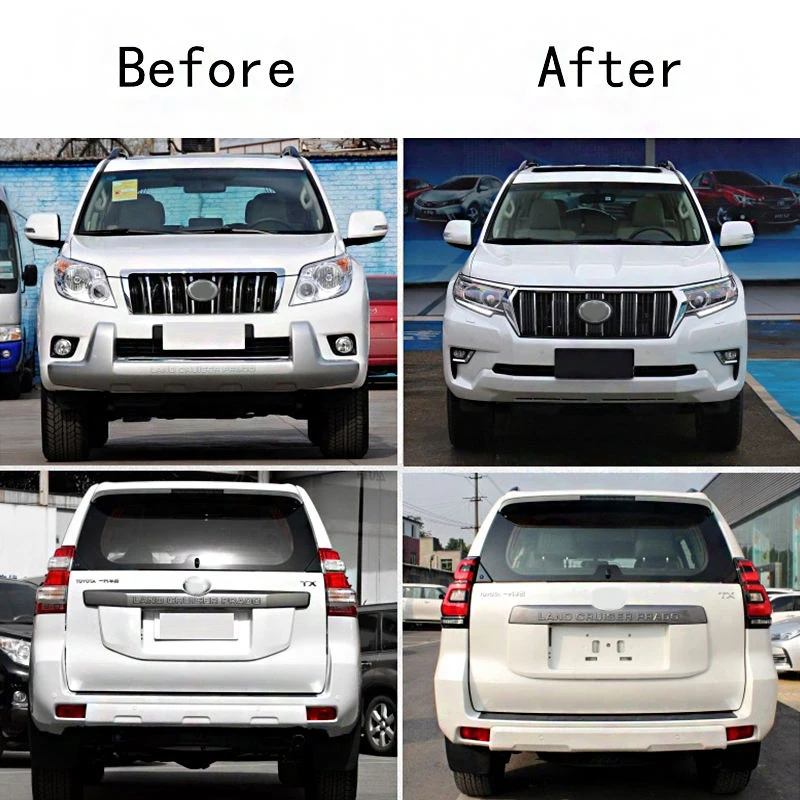 Car Body Kit For Prado 2010-2017 Update Front And Rear Bumper Body Kits ...