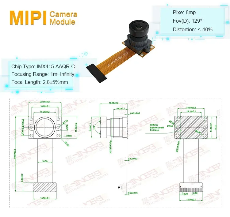 4k Agricultural Drone Camera Module Mipi Imx415 Sensor Cmos Module ...
