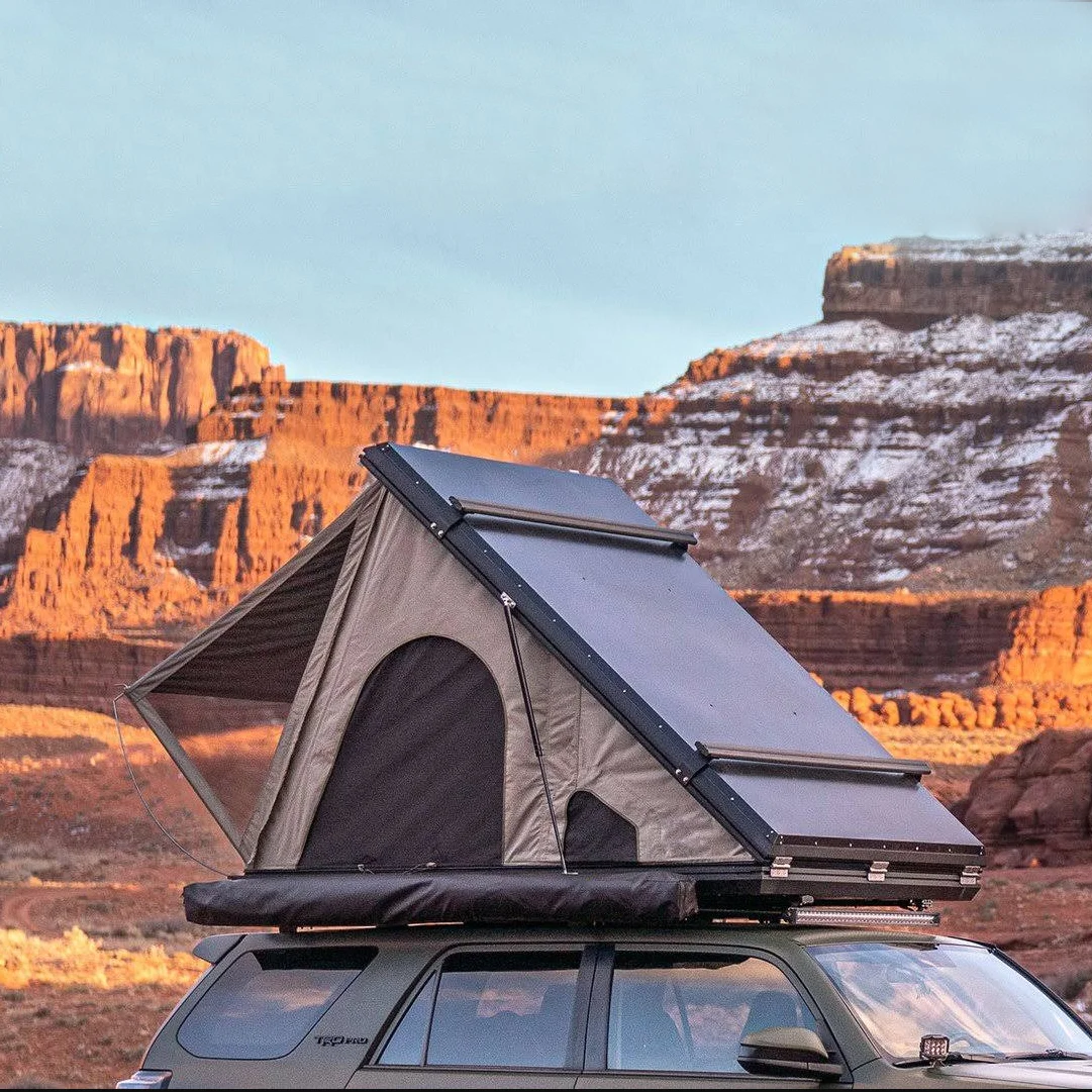 Aluminum Triangle Hard Shell Outdoor Roof Top Tent 3-4 Person For ...