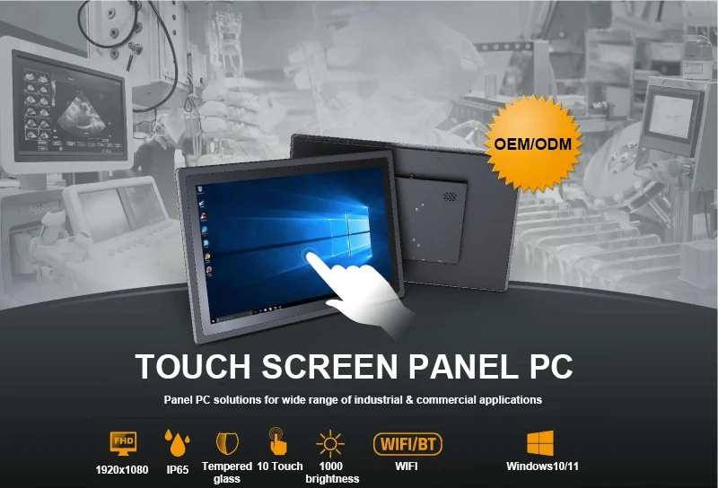 Poling 19 Inch Panel Android Industrial All-in-one Panel Pc Front Ip65 ...