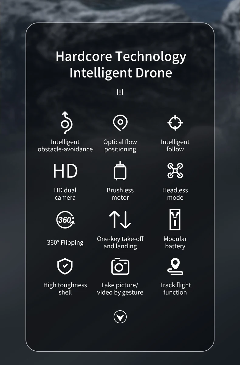 H115 Obstacle Avoidance Brushless Following Drones With Camera 8k Dual ...