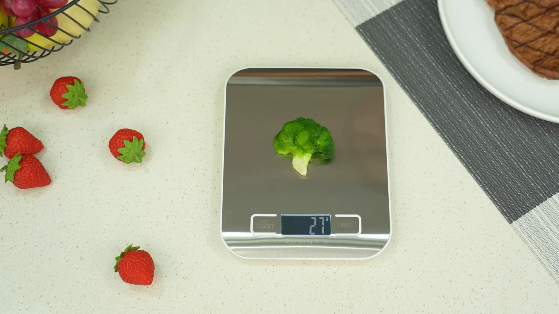 Bascula Cocina Custom Multifunction Food Scale 5 Kg Stainless Steel Digital Weighing Kitchen ...
