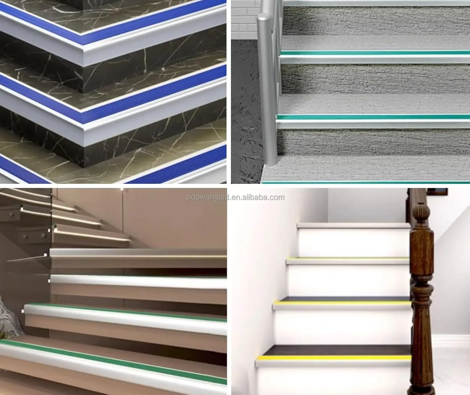 SDW070A Tile Stair Nosing with LED Channel - Safety & Style