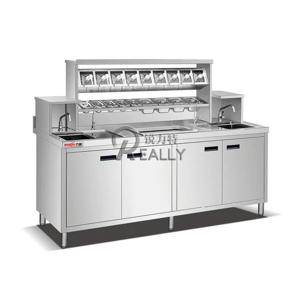 Water Bar Worktable Stainless Steel Milk Tea Working Table With ...