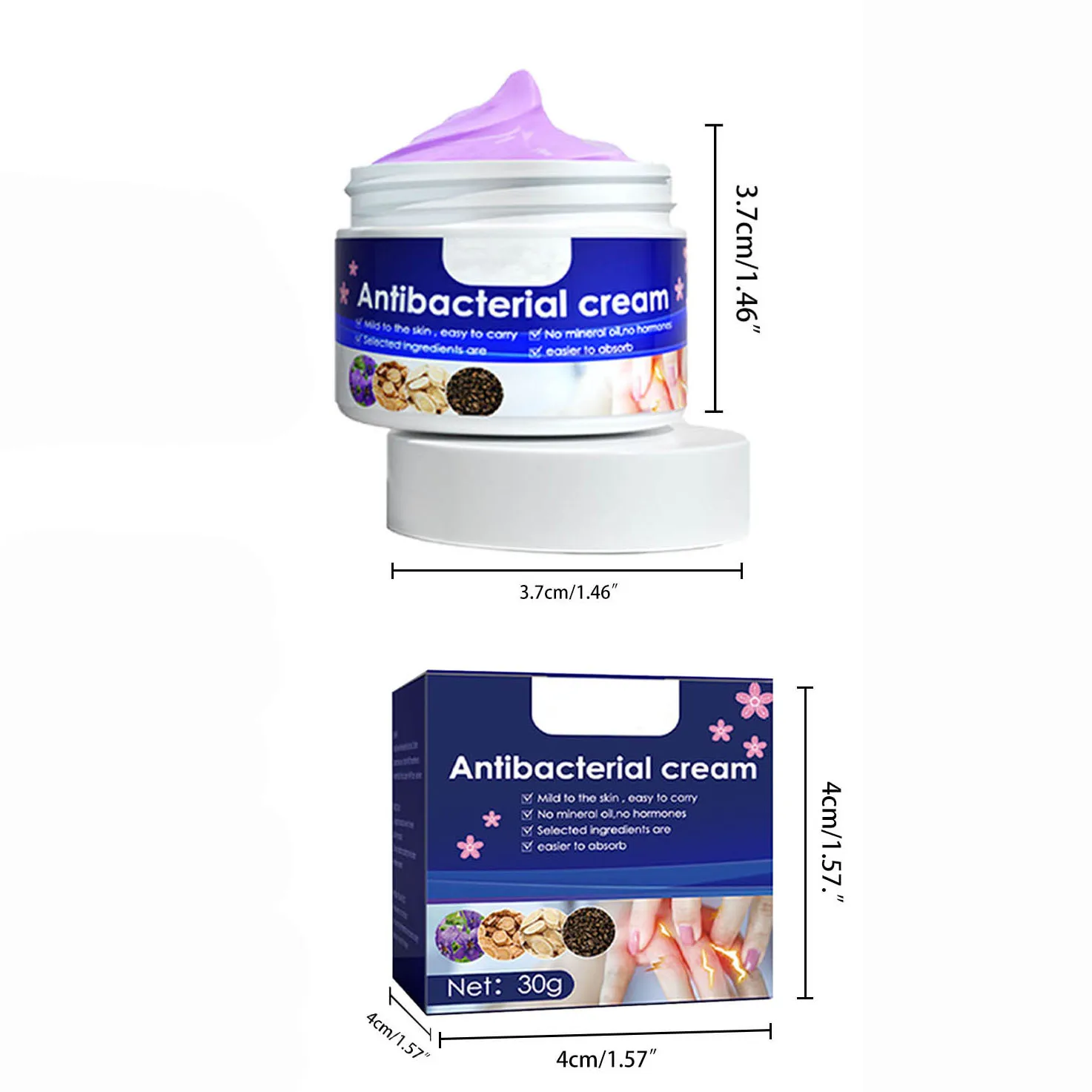 Hot Sales Chinese Herbal Skin Cream - Anti Bacterial & Itching Relief