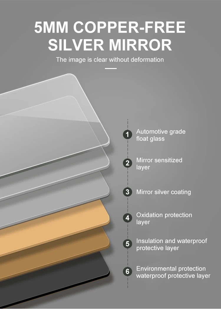 Modern Big Round Mirror Smart Adjustable Brightness Vanity Modern Style ...