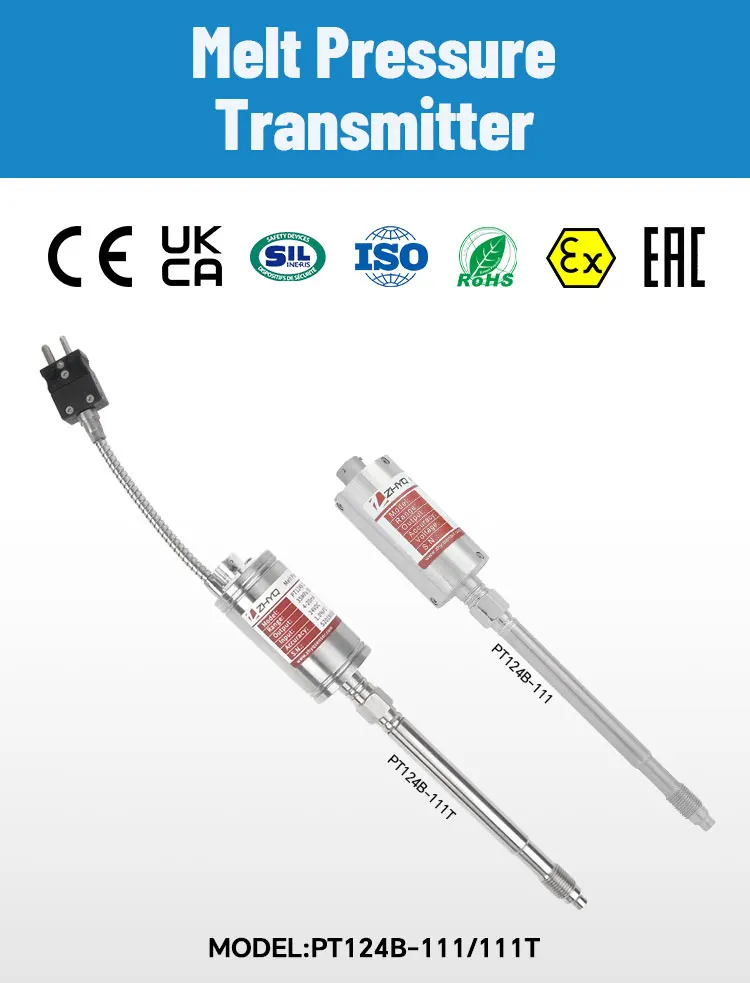 Melt Pressure Transmitter With Pressure & Temperature Measurement For ...
