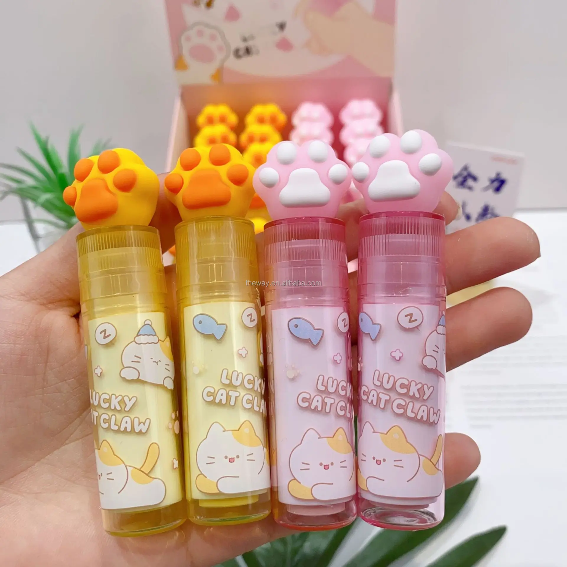 Cute Kawaii Cat Paw Penda Lipstick Eraser - Kids & Students