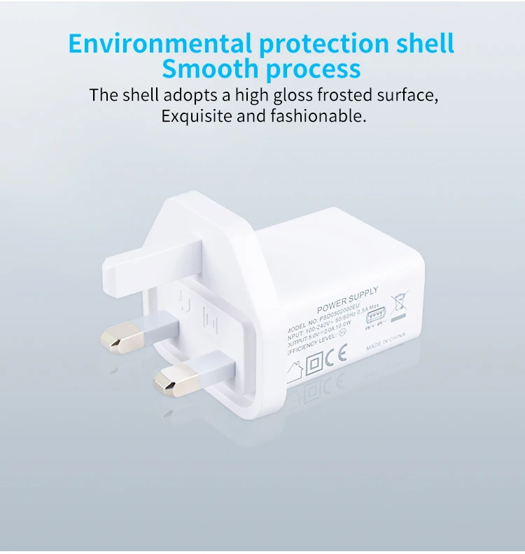 Ukca Certified Uk Usb Plug 10w Fast Charger Adapter 5v 2a Usb Wall ...