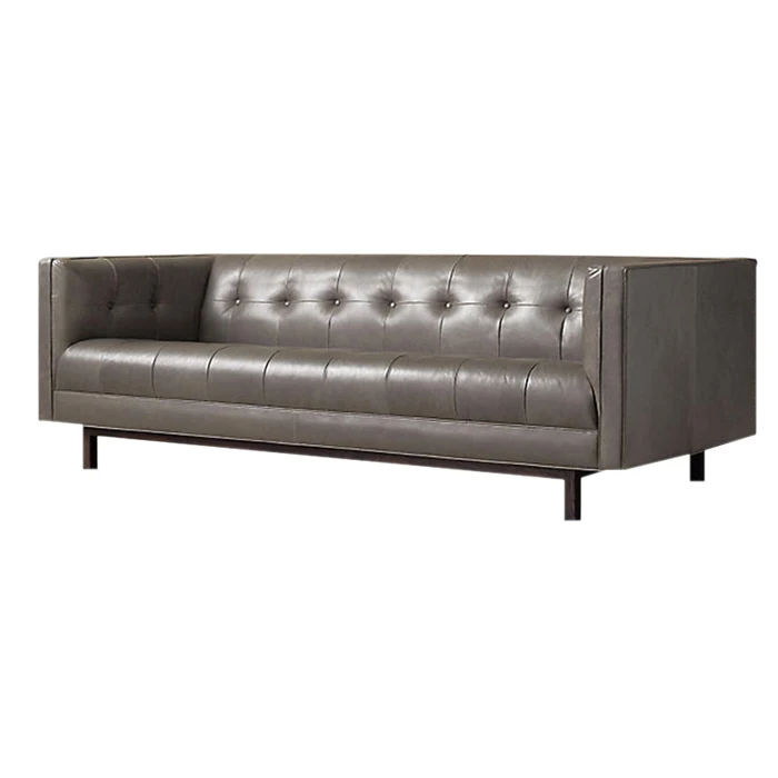 2023 Modern Style Office Sofa Extra Long I Shaped Italy Leather Chesterfield Sofa - Buy L Shaped ...