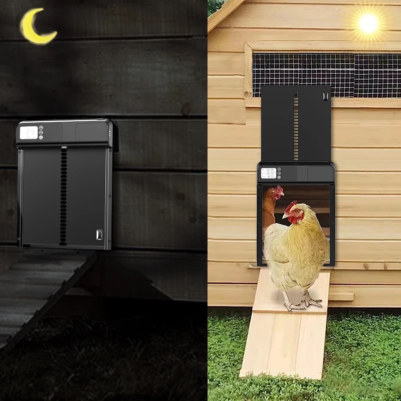 Automatic Chicken Coop Door Kit - Aluminum Alloy Opener with Timer for ...