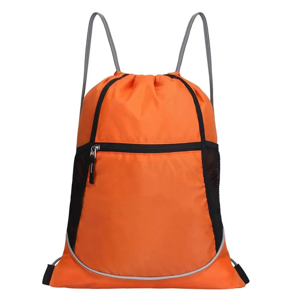 Customized Color Drawstring Polyester Draw String Bag Nylon Backpack ...