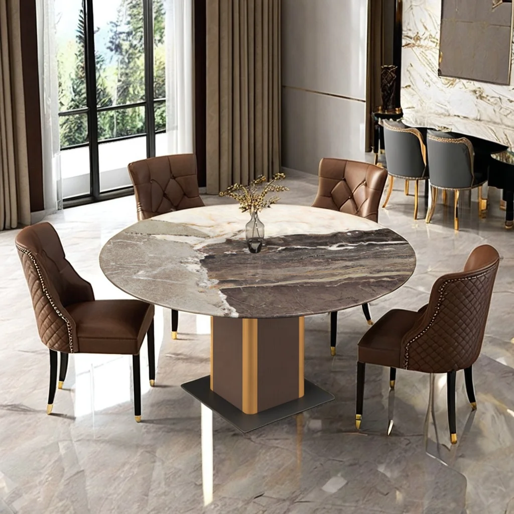 Turkish Upscale Kitchen Island Live Edge Slab Aluminum And Leather Base ...