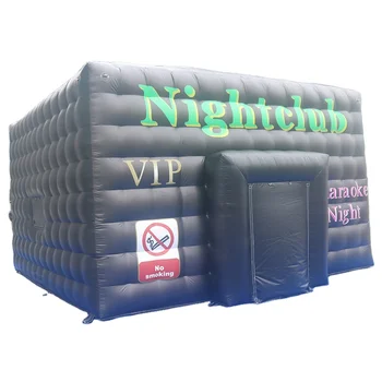 Custom Pvc Black Large Outdoor Blow Up Cube Night Club Bars Party Led ...