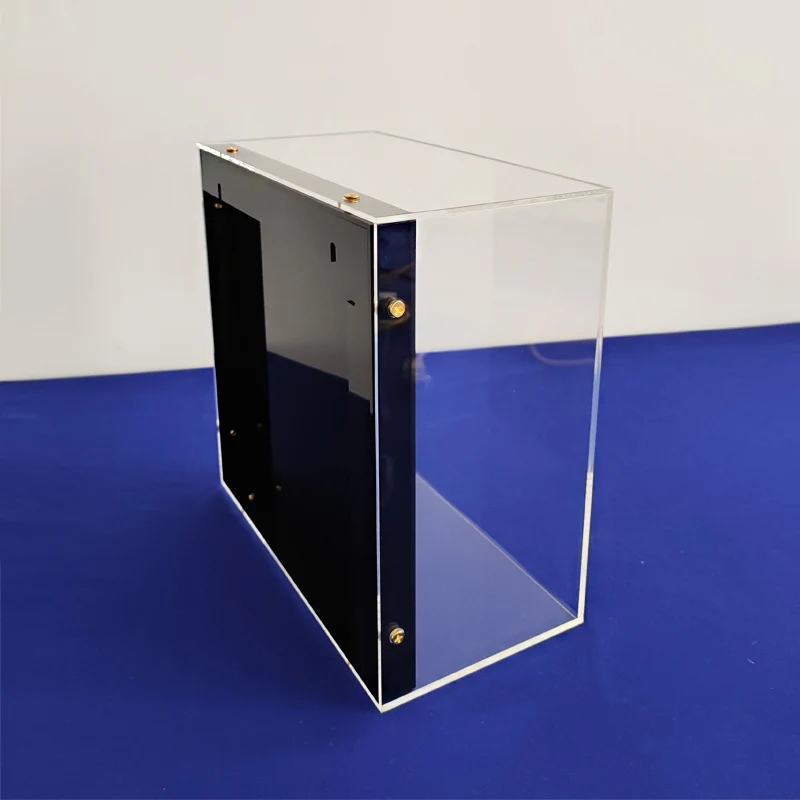 Clear Neon Pink Acrylic Display Shadow Box - Organize with Style