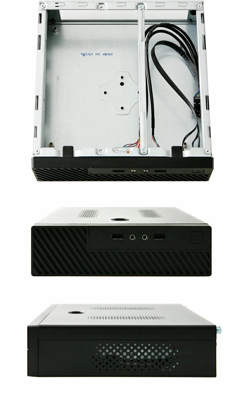 Thin Client Mini-ITX Computer Case with Power Supply, USB Ports & Audio ...