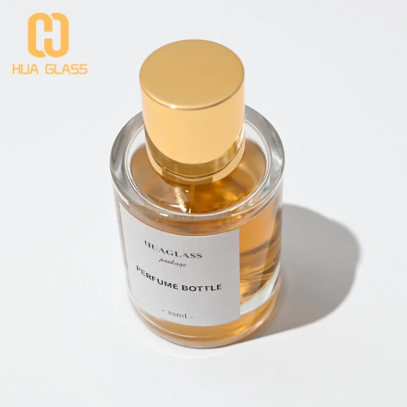 50ml Round Glass Perfume Spray Bottle with Aluminum Cap