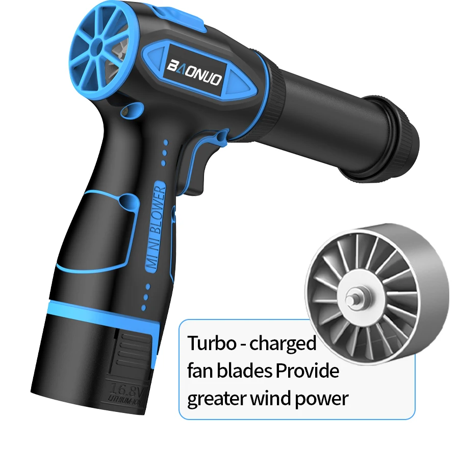 High Speed 16.8V 13000RPM Handheld Turbofan Convenient Rechargeable LCD ...