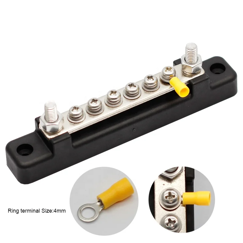 48V 150A 8 Gang Busbar with Cover - Power Distribution