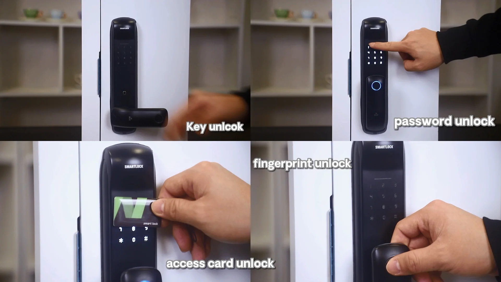 Kadonio Fingerprint Door Lock Smart Cards Keys Electric Keypad ...