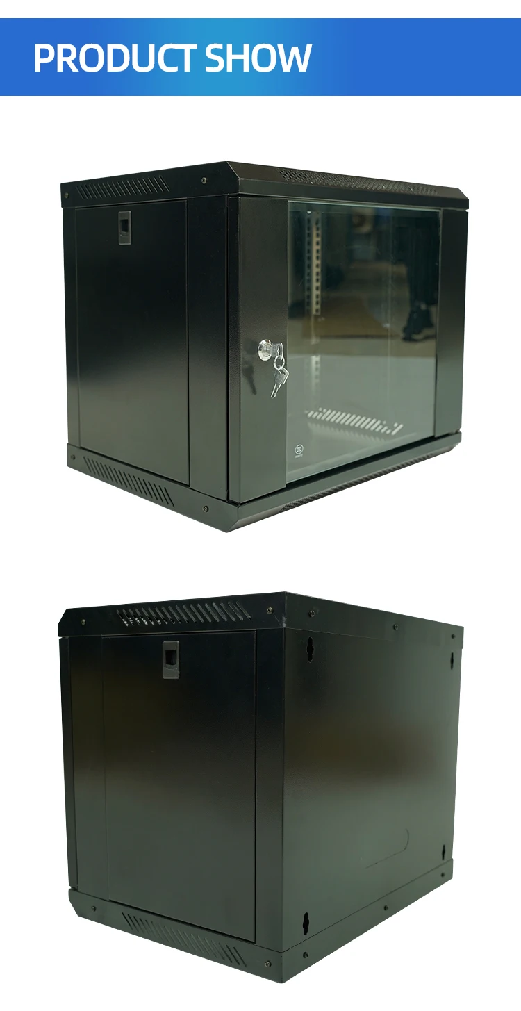 9U Wall Mounted Network Cabinet - Secure & Versatile Data Enclosure