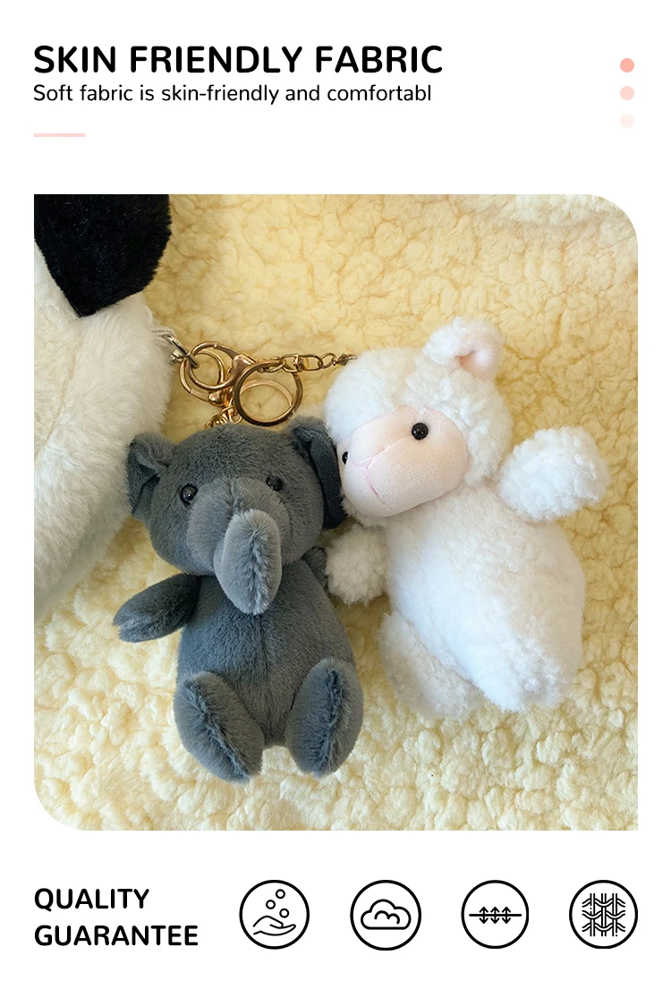 Customized Stuffed Animal Plush Doll Keychain Plush Pendant Lamb ...