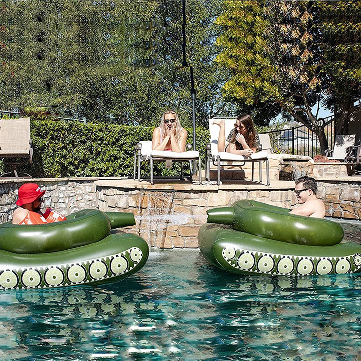 Large Inflatable Water Tank - Durable Pool Float for Adults