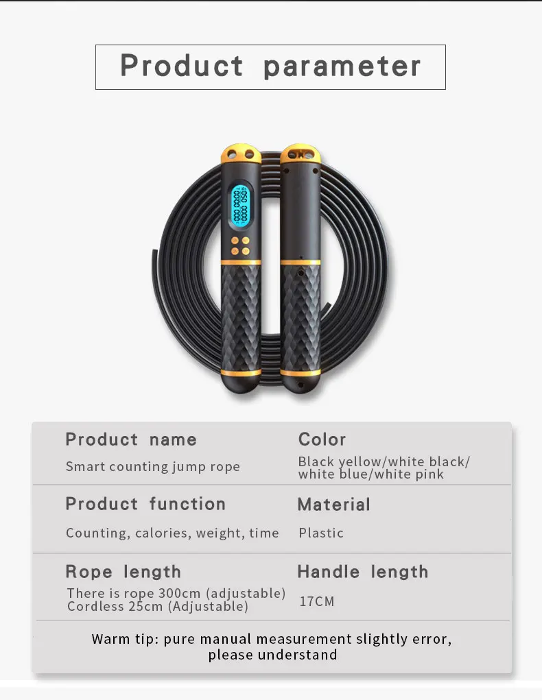 Smart Skipping - Durable Jumping Rope with Electronic Counter
