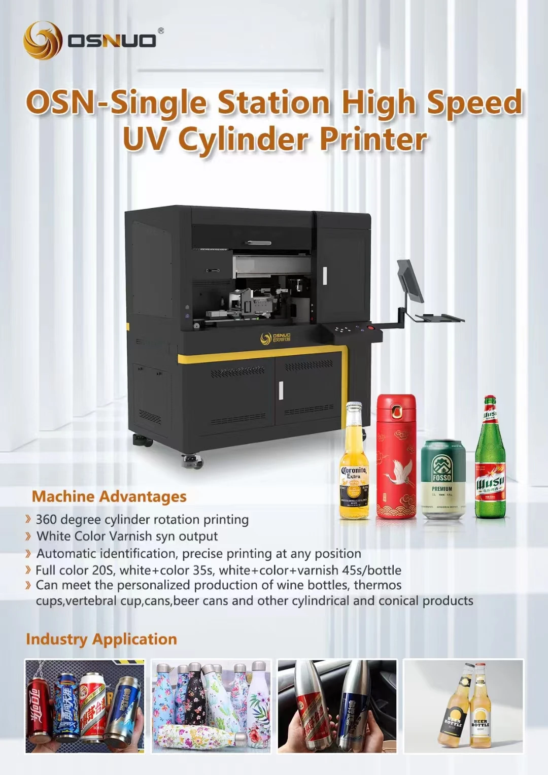 Osnuo Rotary Uv Printer 360 Round Uv Cylinder Printing Machine For ... Osnuo Rotary Uv Printer 360 Round Uv Cylinder Printing Machine For ...
