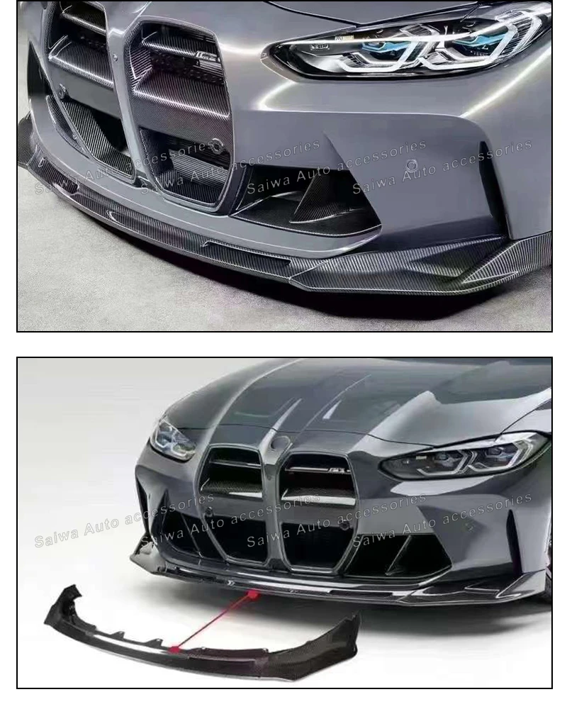 Carbon Fiber V Style Front Splitter for BMW G80 M3 G82 G83 M4 Upgrade ...