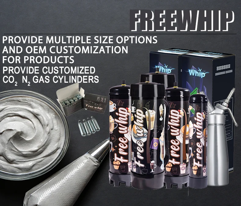 Free Whip New Design Cream filled gas tank Cream Dessert Tools Tank CO2 ...