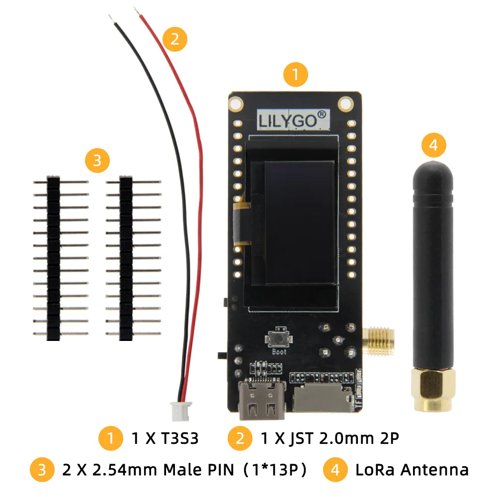 Lilygo T3s3 V1.0 Esp32-s3 Lora Sx1280 Sx1262 Sx1276 Development Board 2.4ghz/868mhz/915mhz With ...