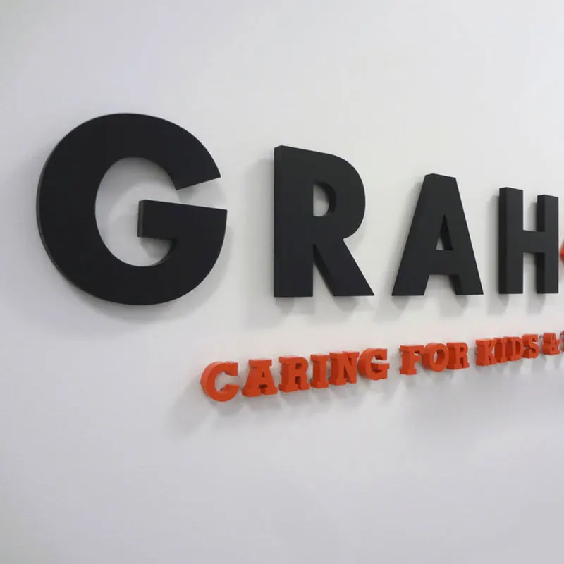 Large Small 3d Clear Acrylic Mirror Gold Business Name Plastic Letters ...