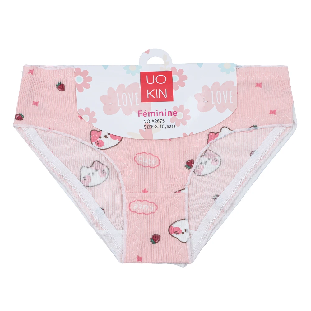 High Quality Thread Cotton Panties For Girls 6-12 Years With Logo Uokin ...