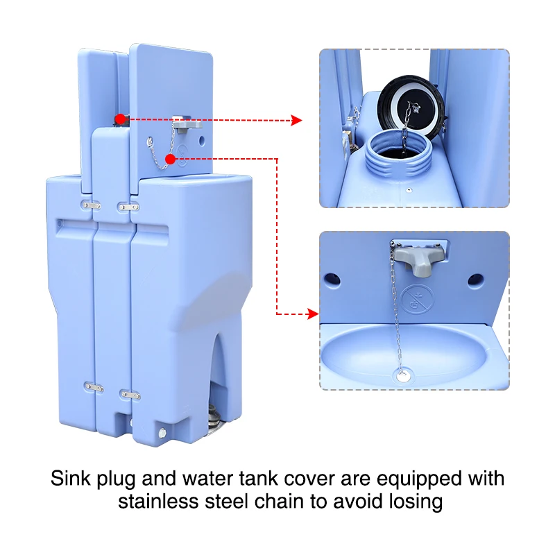 Outdoor Blue Color Portable Hand Wash Station With Water And Waste ...