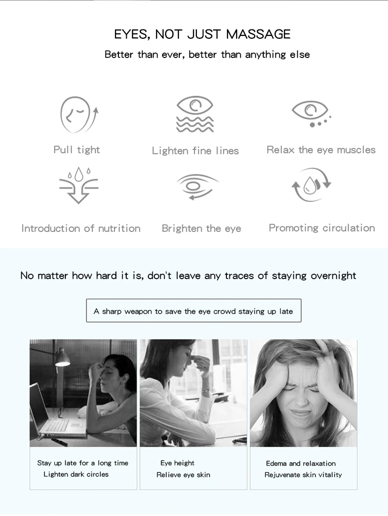 3D EMS Micro-Current Eye Massager with LED Red Light Therapy