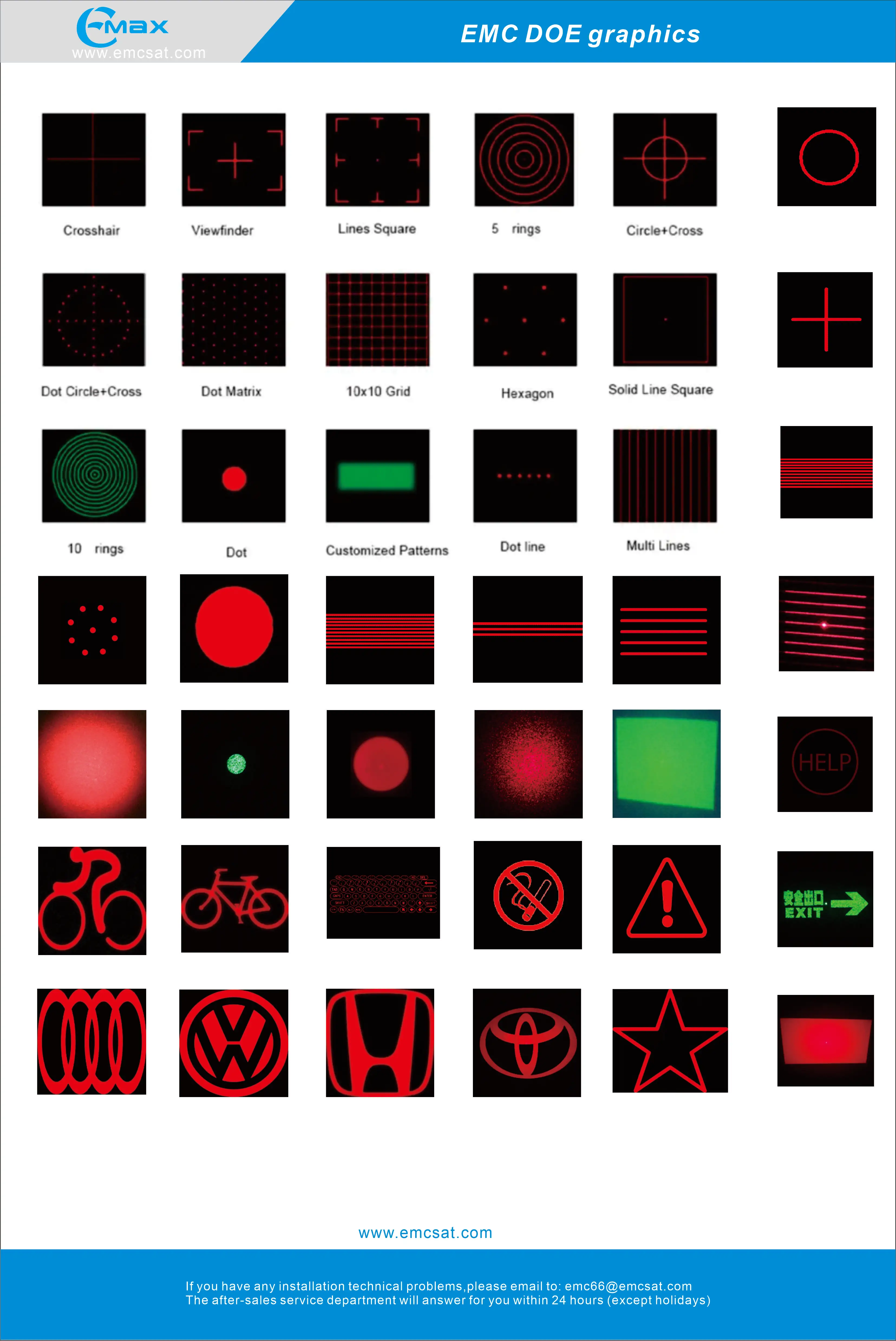 New EMC High-Precision 50x50 Grid Diffraction Optical Element (DOE ...