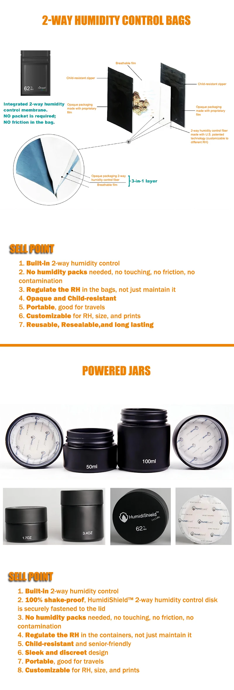 Ihumi 2-way Cigar Humidor Packets 69% Rh Humidity Packs Cigar Humidity ...