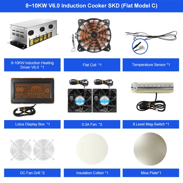 Kitchen Equipment 10kw Induction Cooker Spare Parts Induction Cooker ...