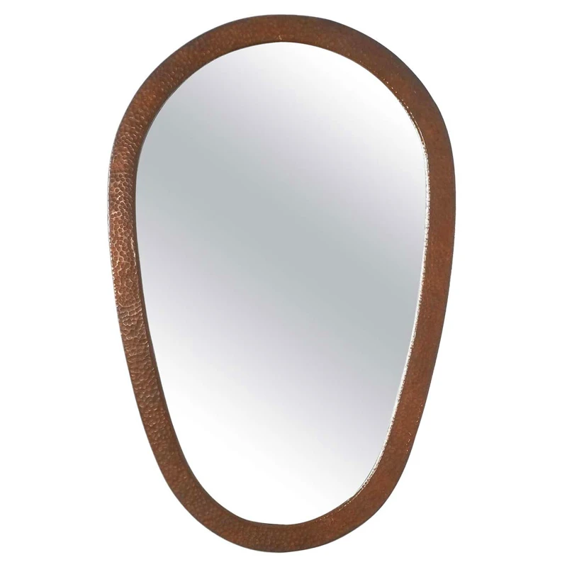 Copper Mirror Frame Hand Hammered Copper Frame With Rectangle Or ...