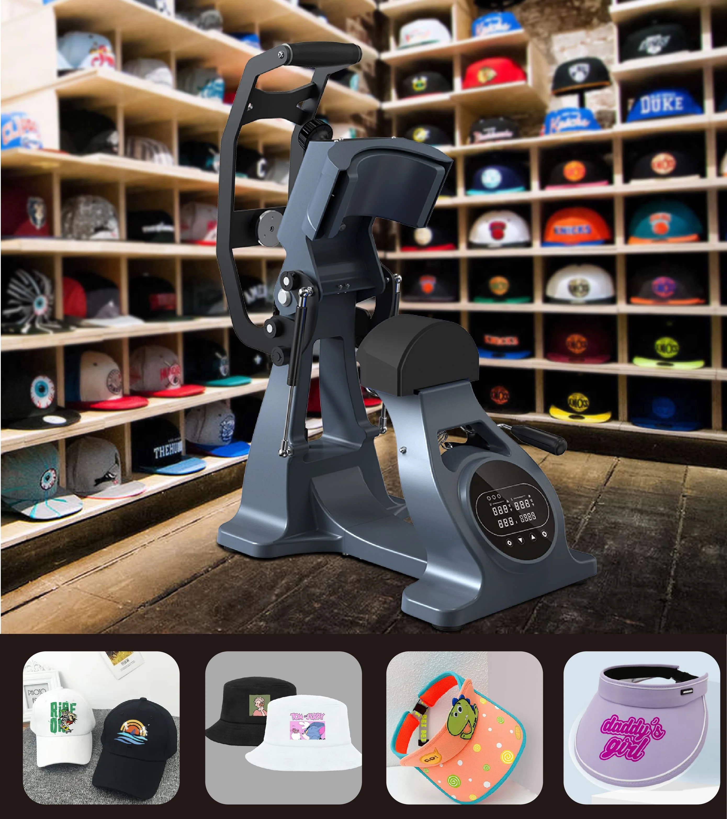 Dual Platen Hat Press Auto-open Hat Heat Press - Buy Dual Heat Hat ...