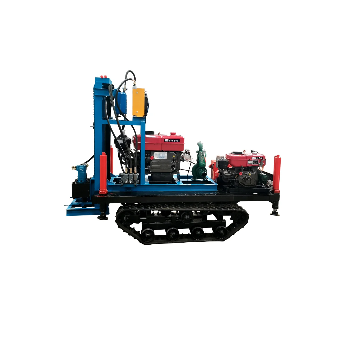 200m Deep Portable Drilling Rig Diesel Hydraulic Drilling Rig Water ...