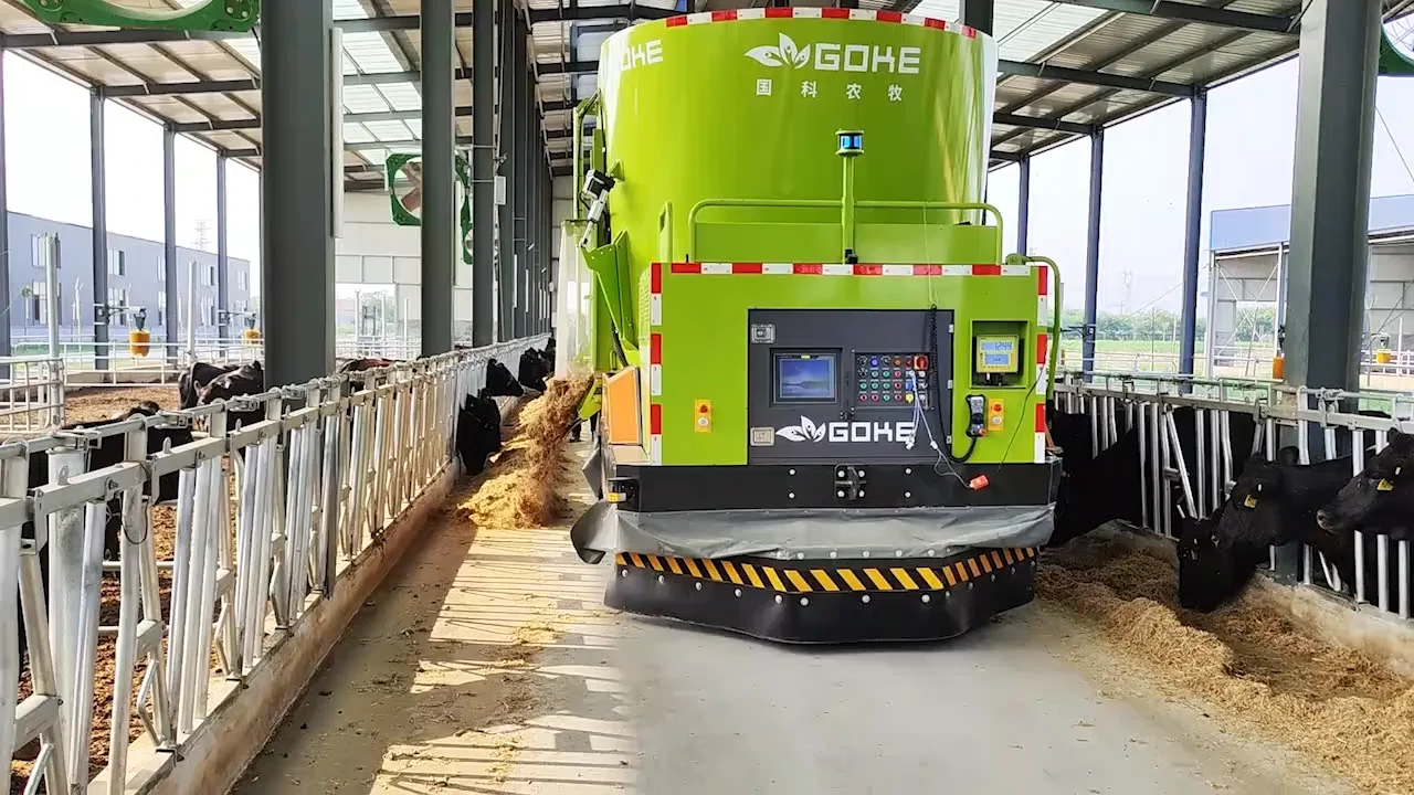 High Efficient Cow Cattle Feeding Robot Automatic Feeding Of Livestock ...