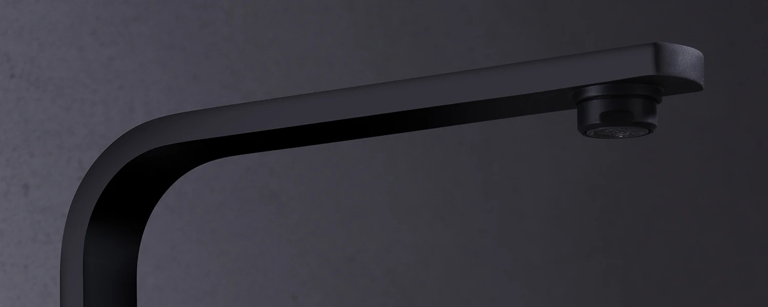 Modern Simple Pantry Water Tap Squared Fixed Kitchen Faucet Brass ...