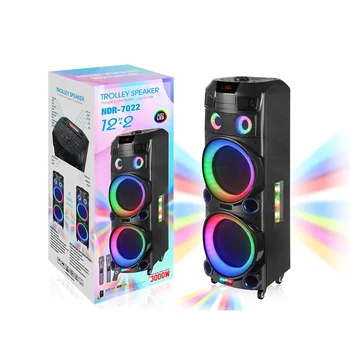 Ndr-7022 Dual 12" High Power Theatre Party Blue Tooth Sound Tower ...