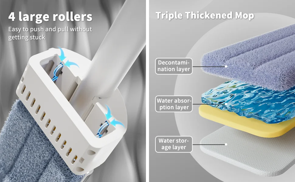 Top Selling High Quality Hand Free Flat Mop for Floor Cleaning in ...